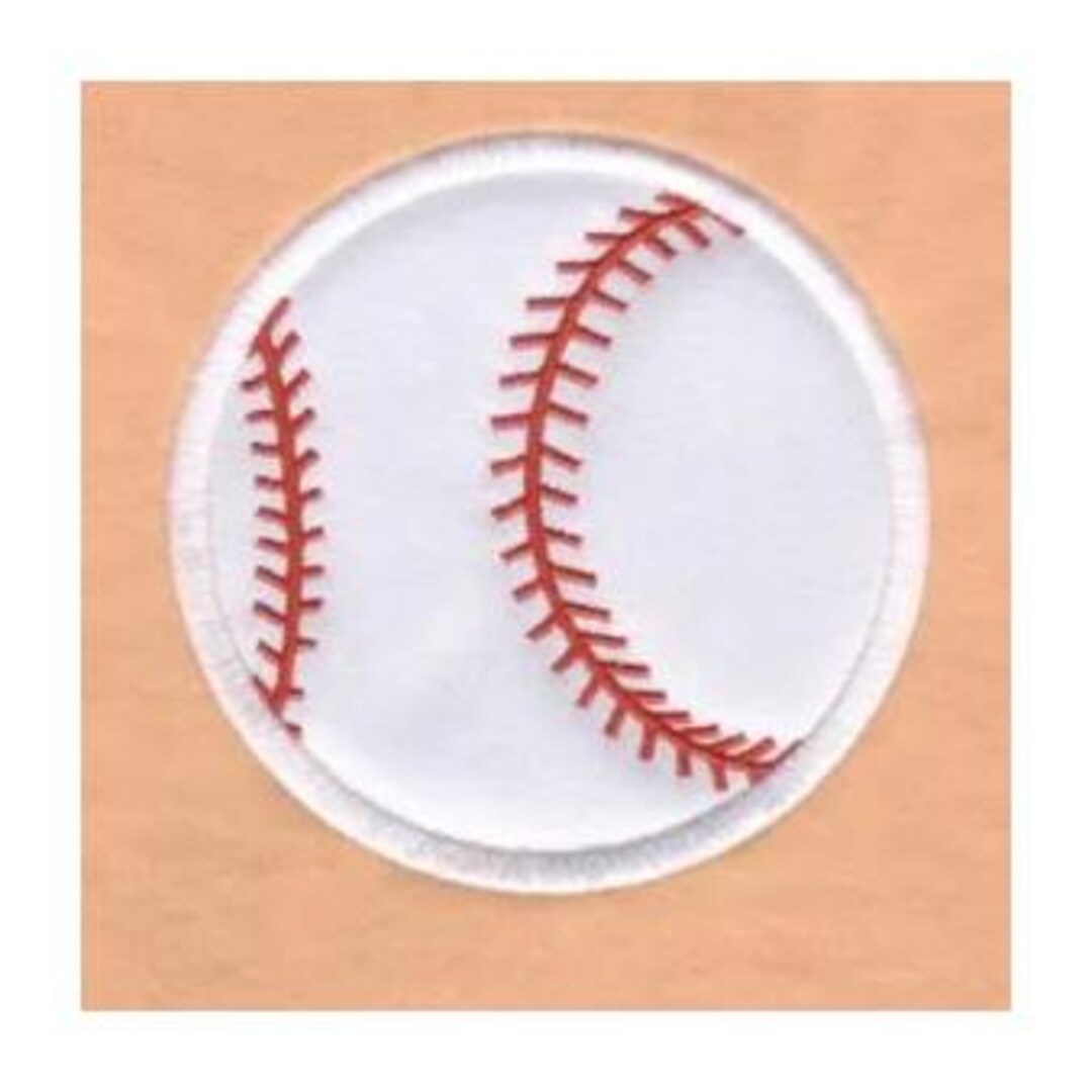 Baseball Applique Machine Embroidery Design - Sports Ball Applique ...