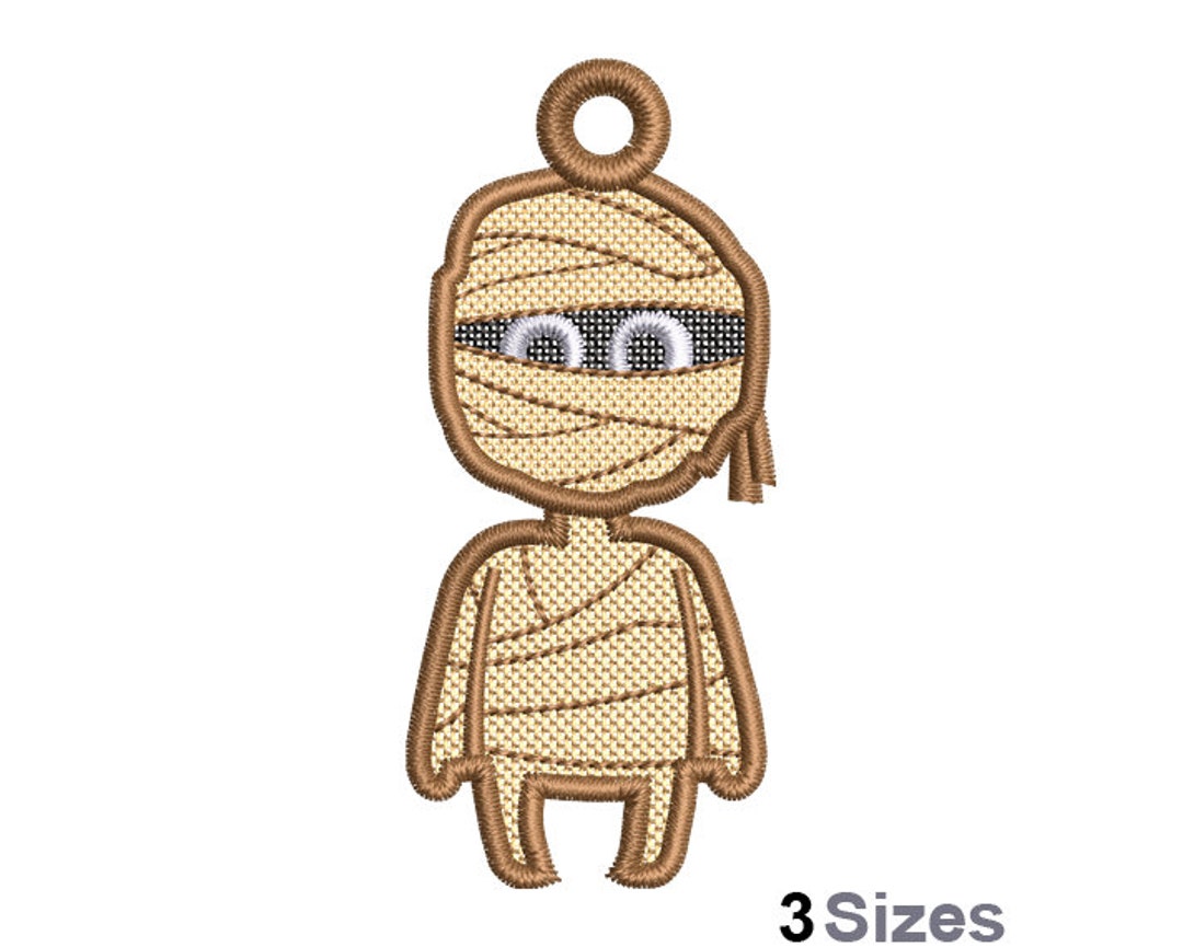 FSL Mummy Machine Embroidery Design - 3 Sizes, Freestanding Lace ...