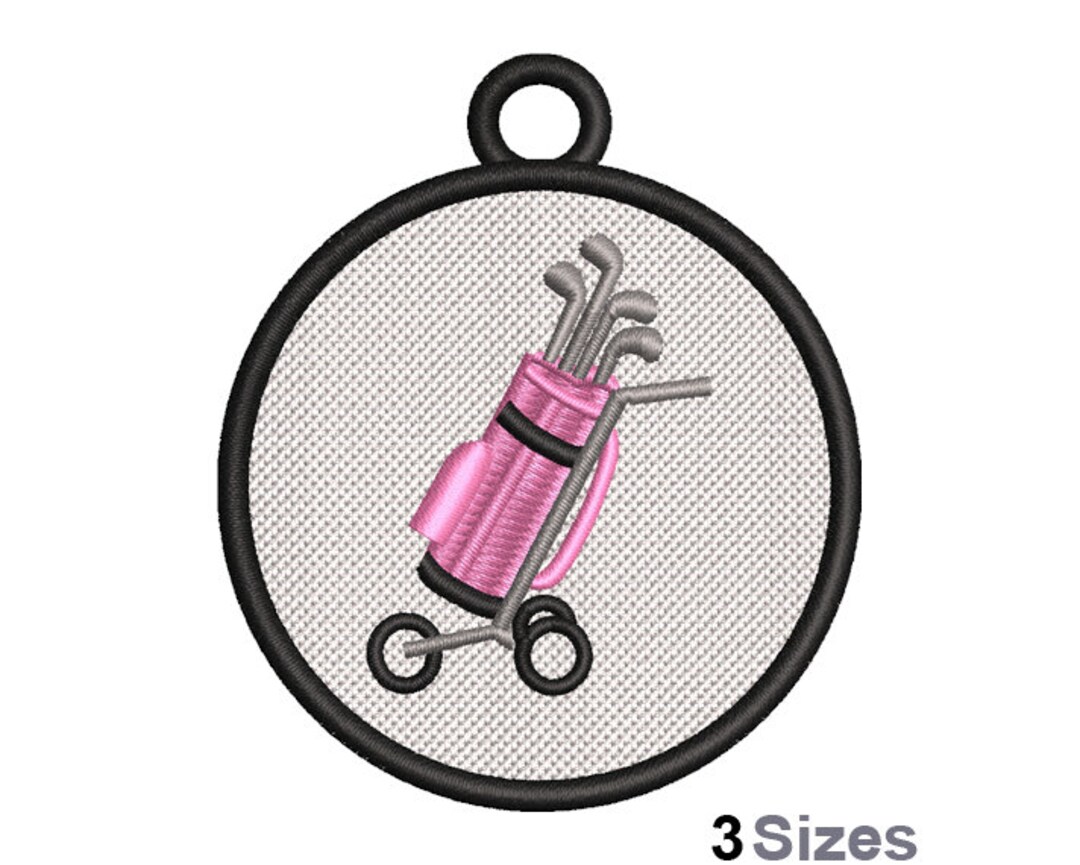 FSL Golf Clubs Machine Embroidery Design - 3 Sizes, Freestanding Lace ...