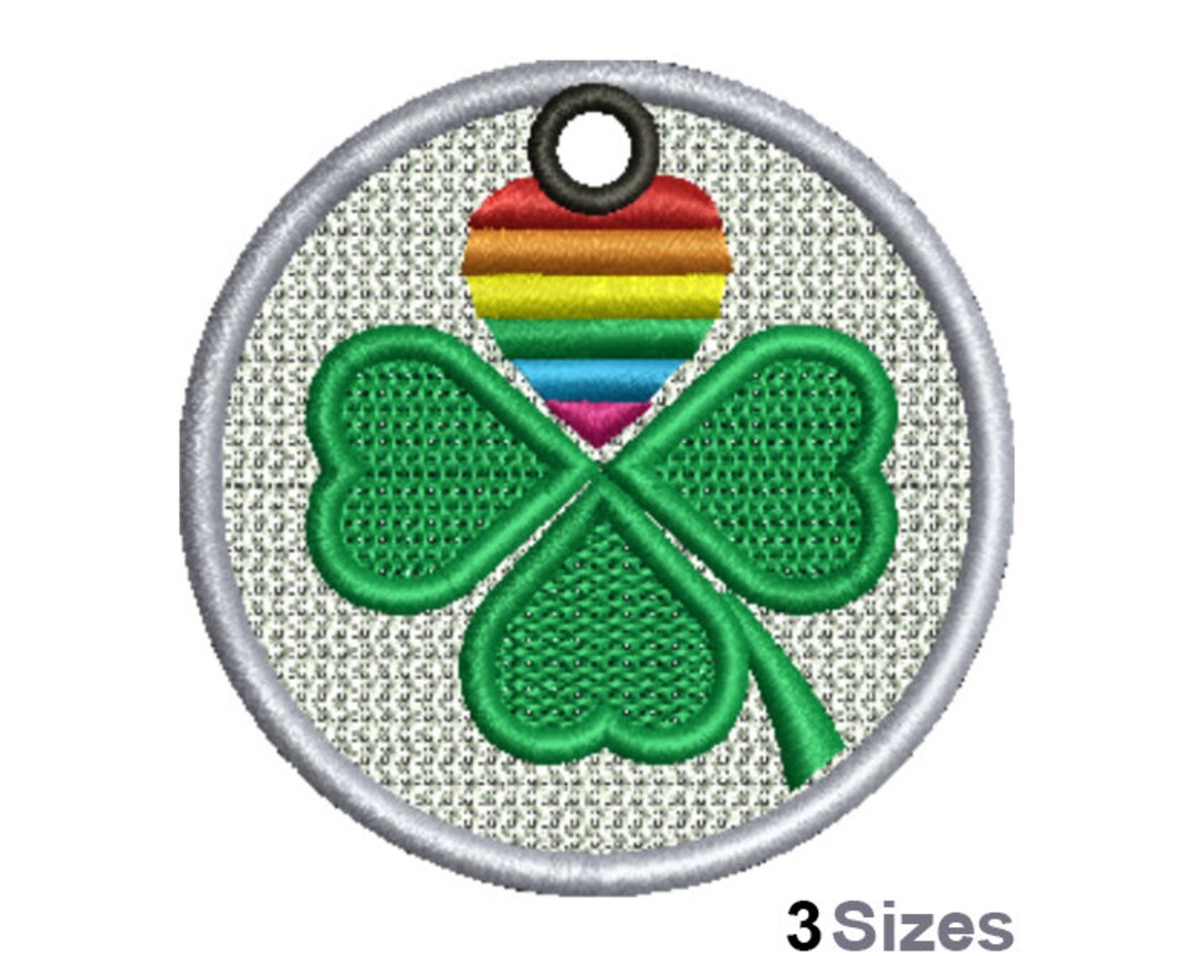 FSL Irish Shamrock Machine Embroidery Design - 3 Sizes, Freestanding ...