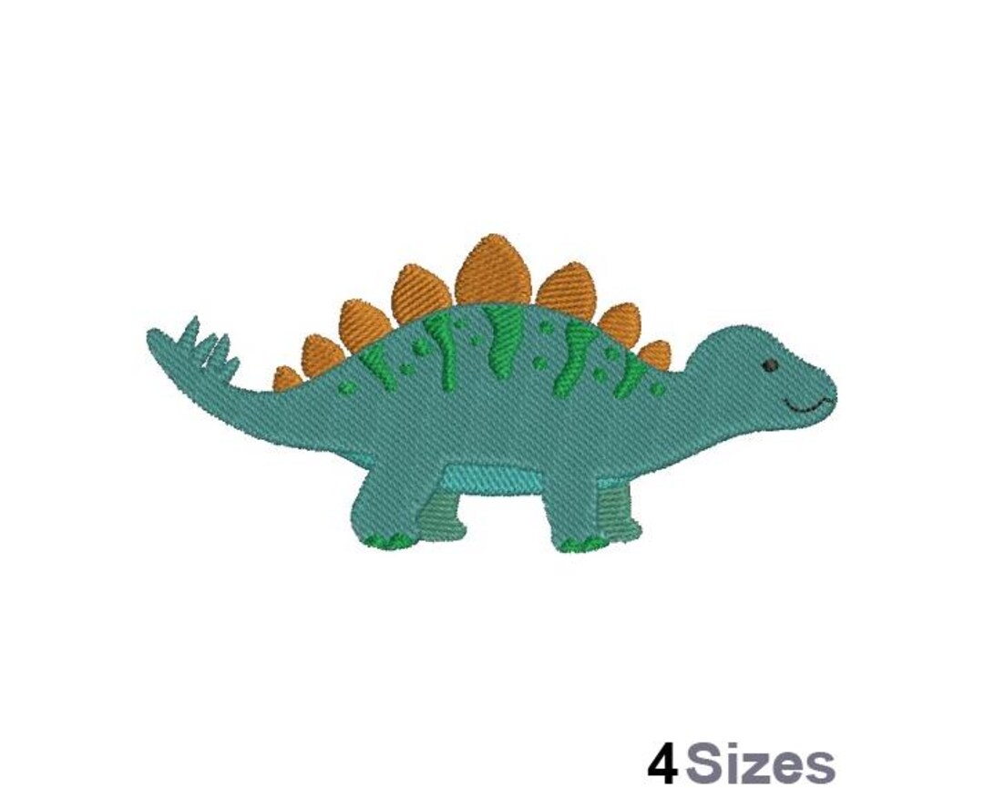 Stegosaurus - Machine Embroidery Design - 4 Sizes, Dinosaur Embroidery ...