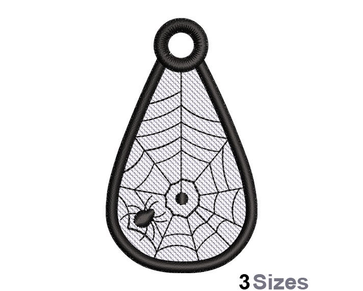 FSL Halloween Spider Machine Embroidery Design - 3 Sizes, Freestanding ...
