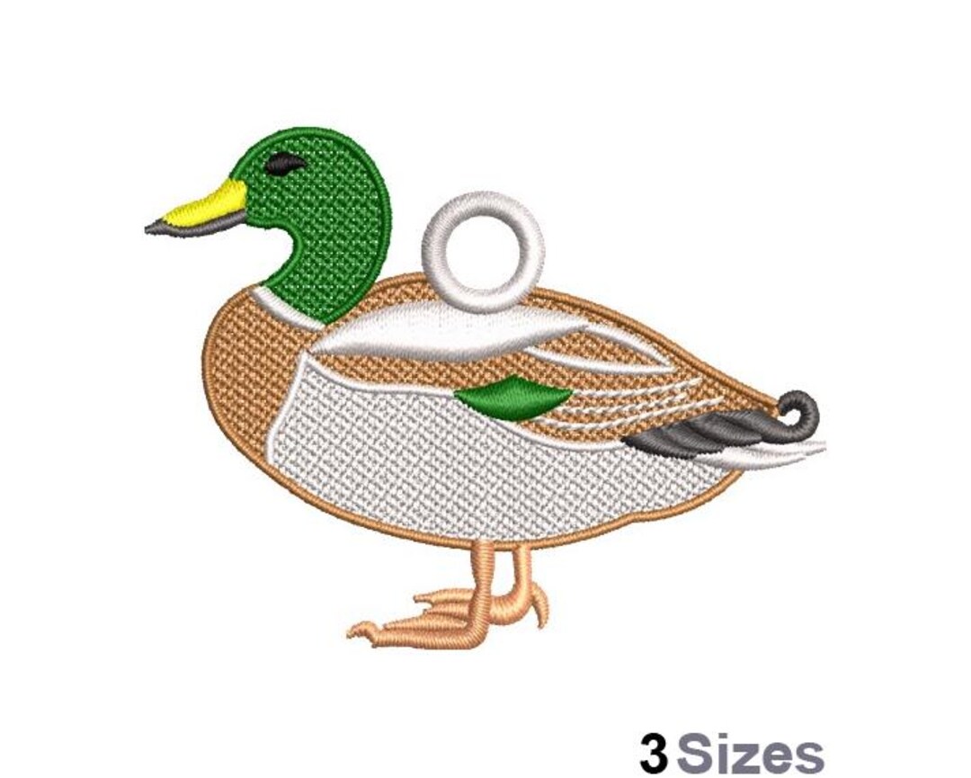 FSL Mallard Duck - Machine Embroidery Design - 3 Sizes, Freestanding ...