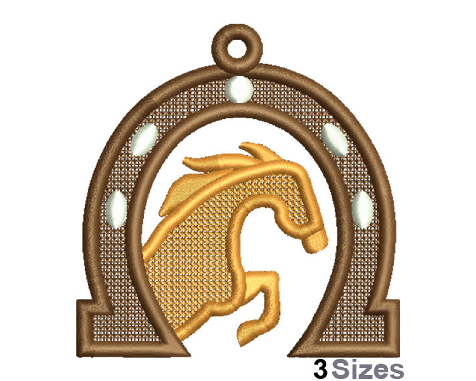 FSL Horseshoe Machine Embroidery Design - 3 Sizes, Freestanding Lace ...