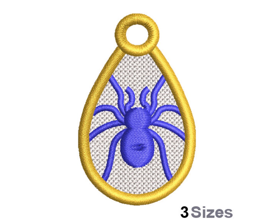 FSL Spider Machine Embroidery Design 3 Sizes, Freestanding Lace Earring ...