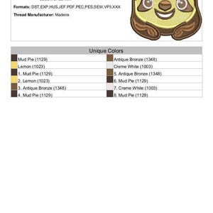FSL Sloth - Machine Embroidery Design - 3 Sizes, Freestanding Lace ...