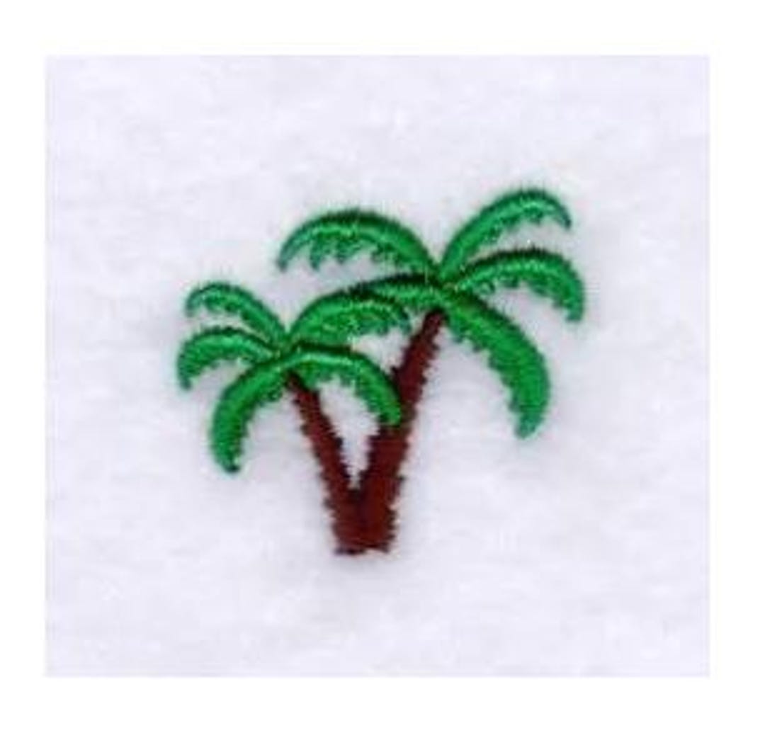 Palm Trees Machine Embroidery Design, Tropical Tree Embroidery Pattern ...