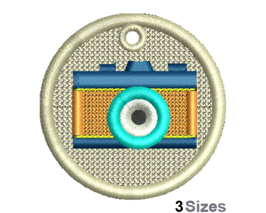 FSL Vintage Camera Machine Embroidery Design - 3 Sizes, Freestanding ...