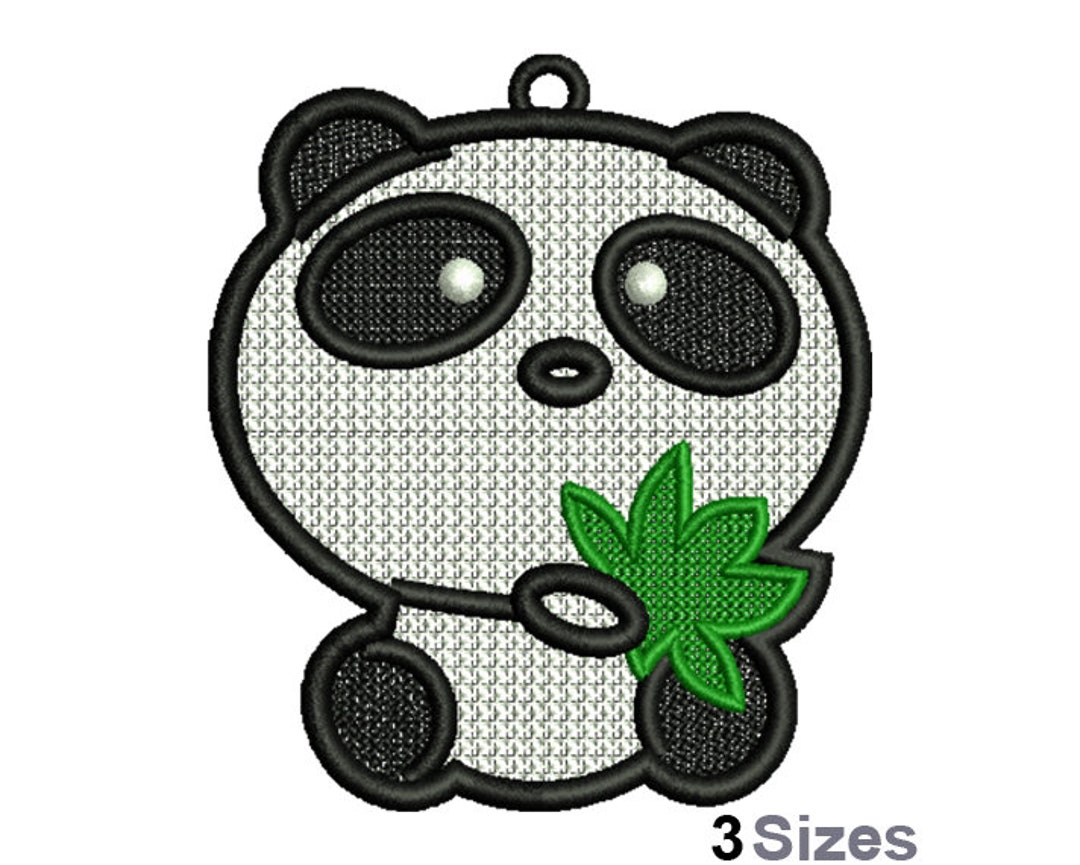 FSL Baby Panda Machine Embroidery Design - 3 Sizes, Freestanding Lace ...