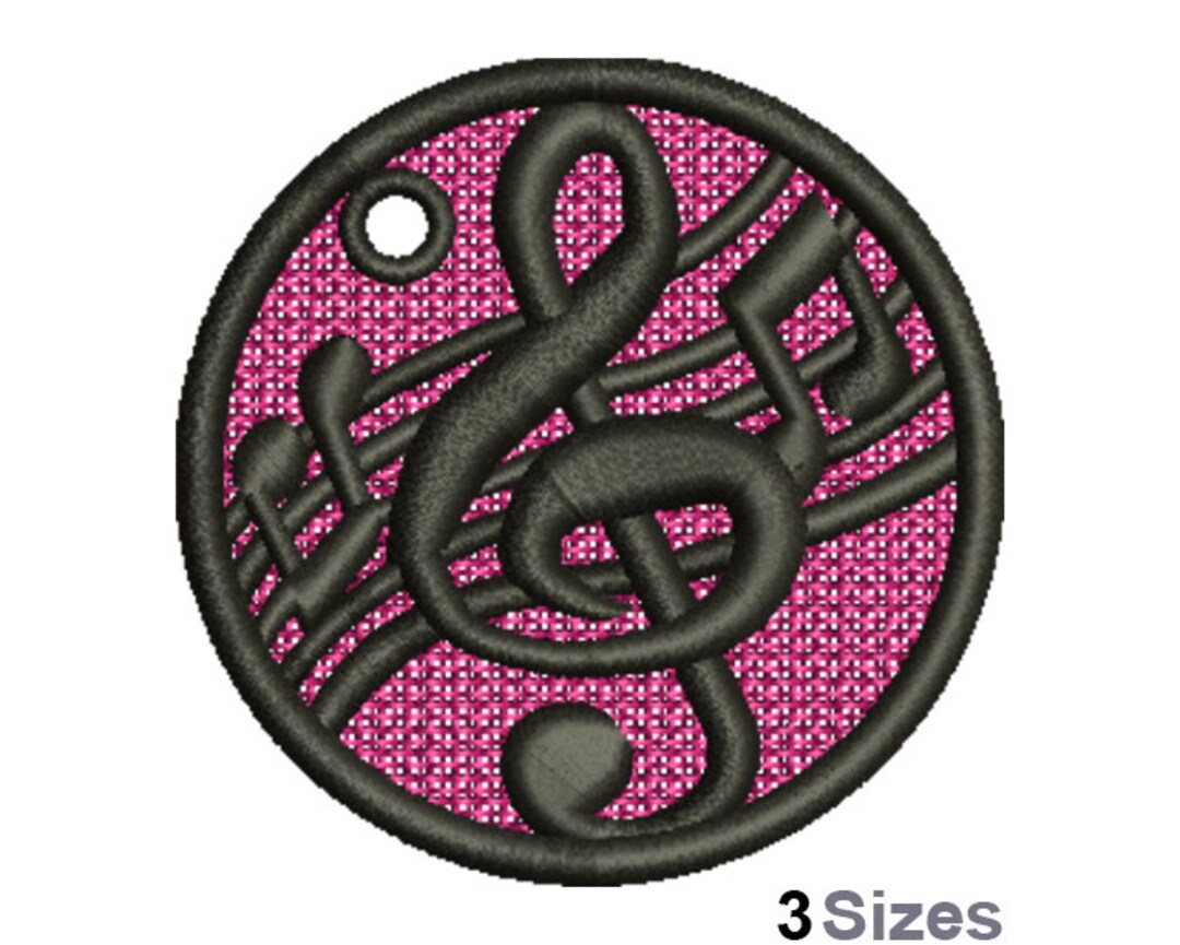 FSL Musical Treble Clef Machine Embroidery Design - 3 Sizes ...