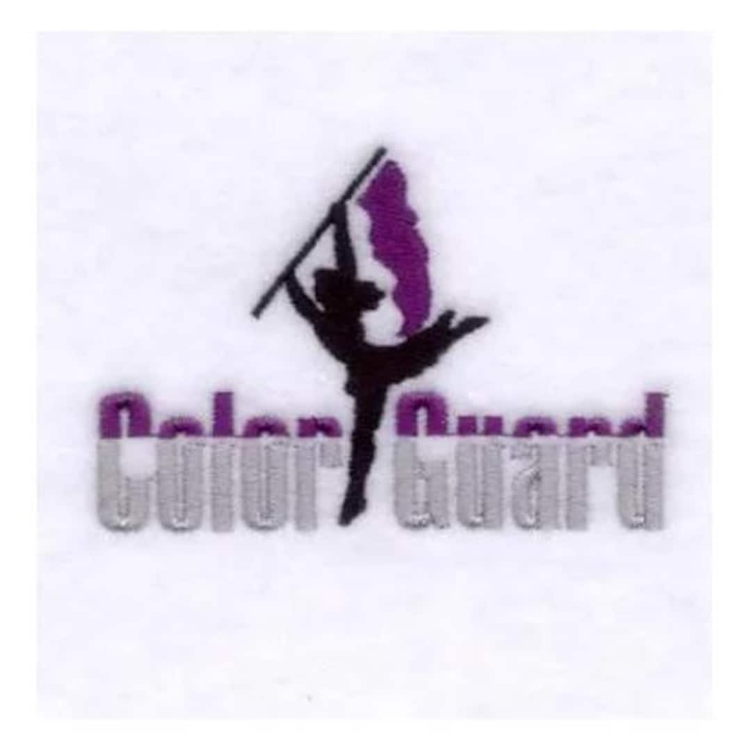 Color Guard Girl Silhouette Machine Embroidery Design, Color Guard ...