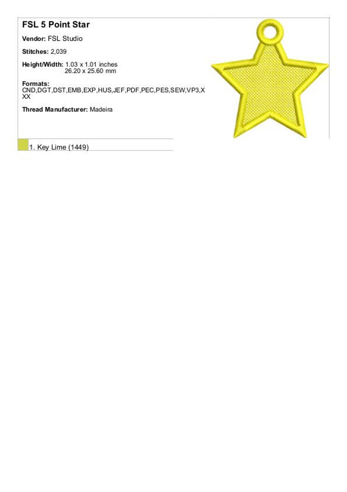 FSL 5 Point Star Machine Embroidery Design - 3 Sizes, Freestanding Lace ...