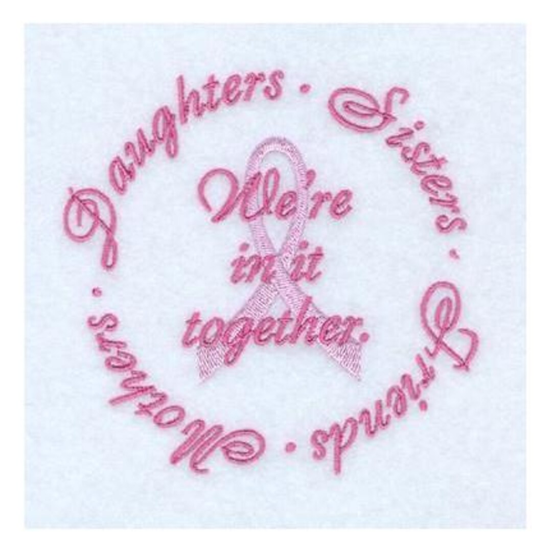 Breast Cancer Awareness Ribbon Machine Embroidery Design, Pink Ribbon ...