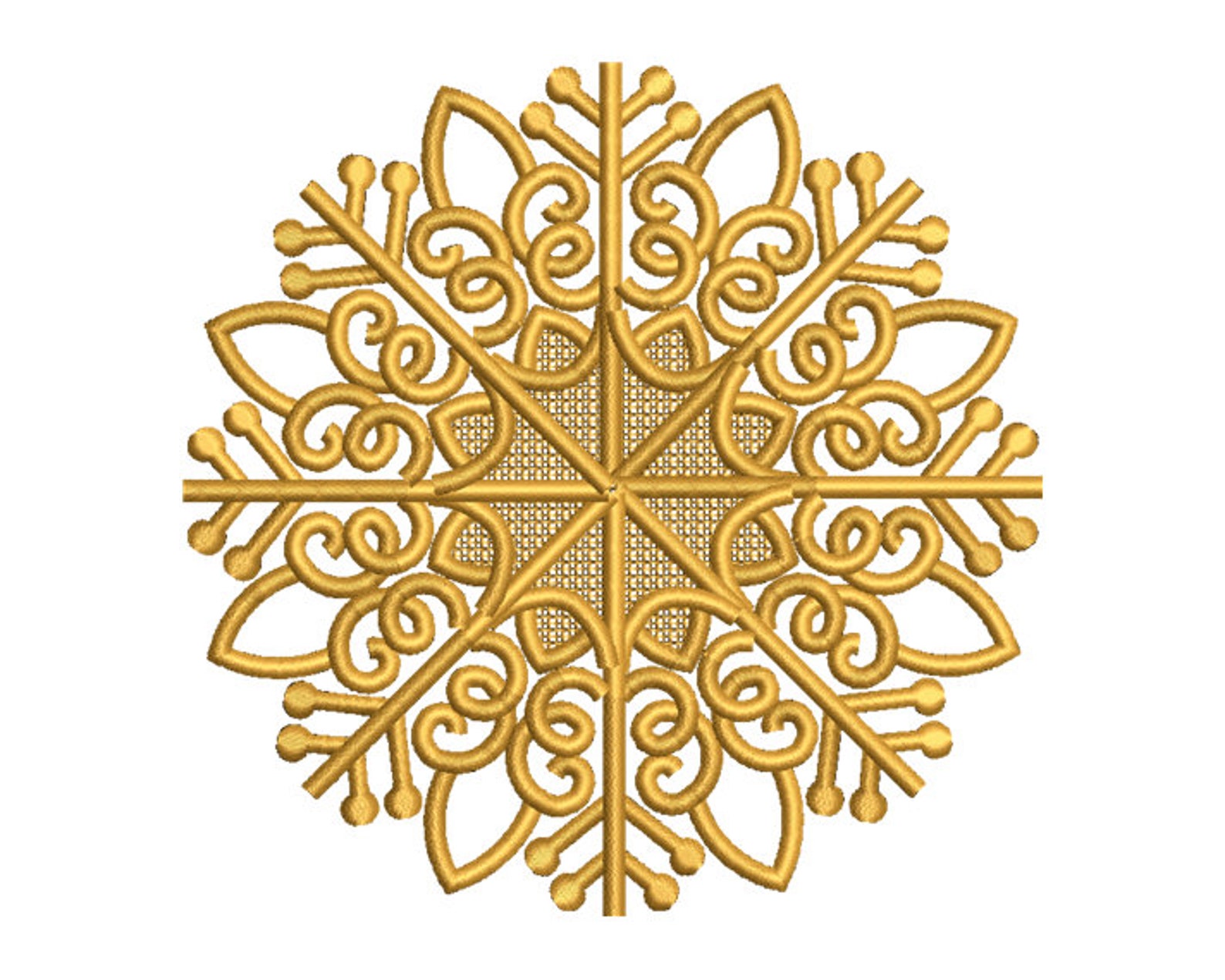 FSL Snowflake Machine Embroidery Design - 3 Sizes, Freestanding Lace ...