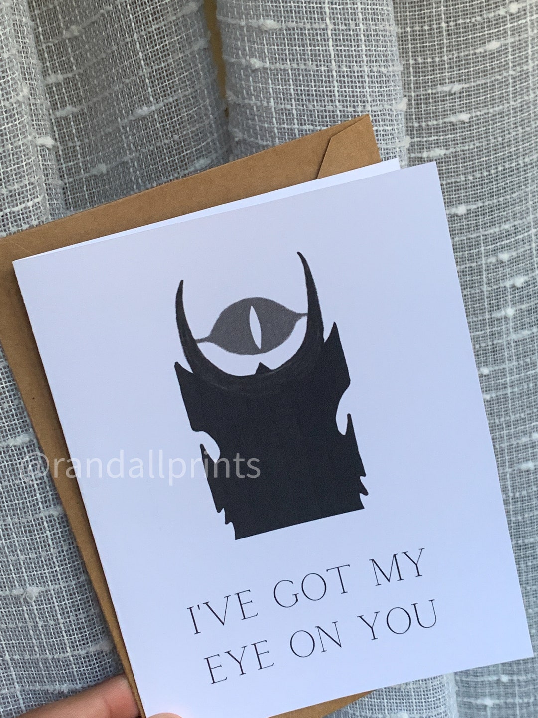 Love Greeting Card, Tolkien Eye of Sauron Inspired | I've Got My Eye on ...