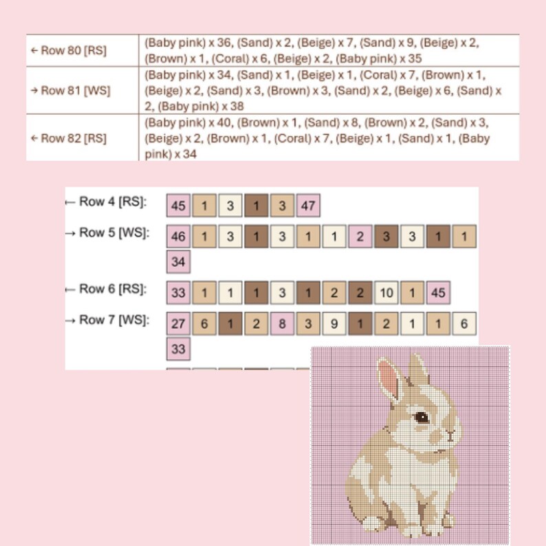 Cottagecore Bunny Tapestry Crochet Pattern | Digital Download (50x50cm ...