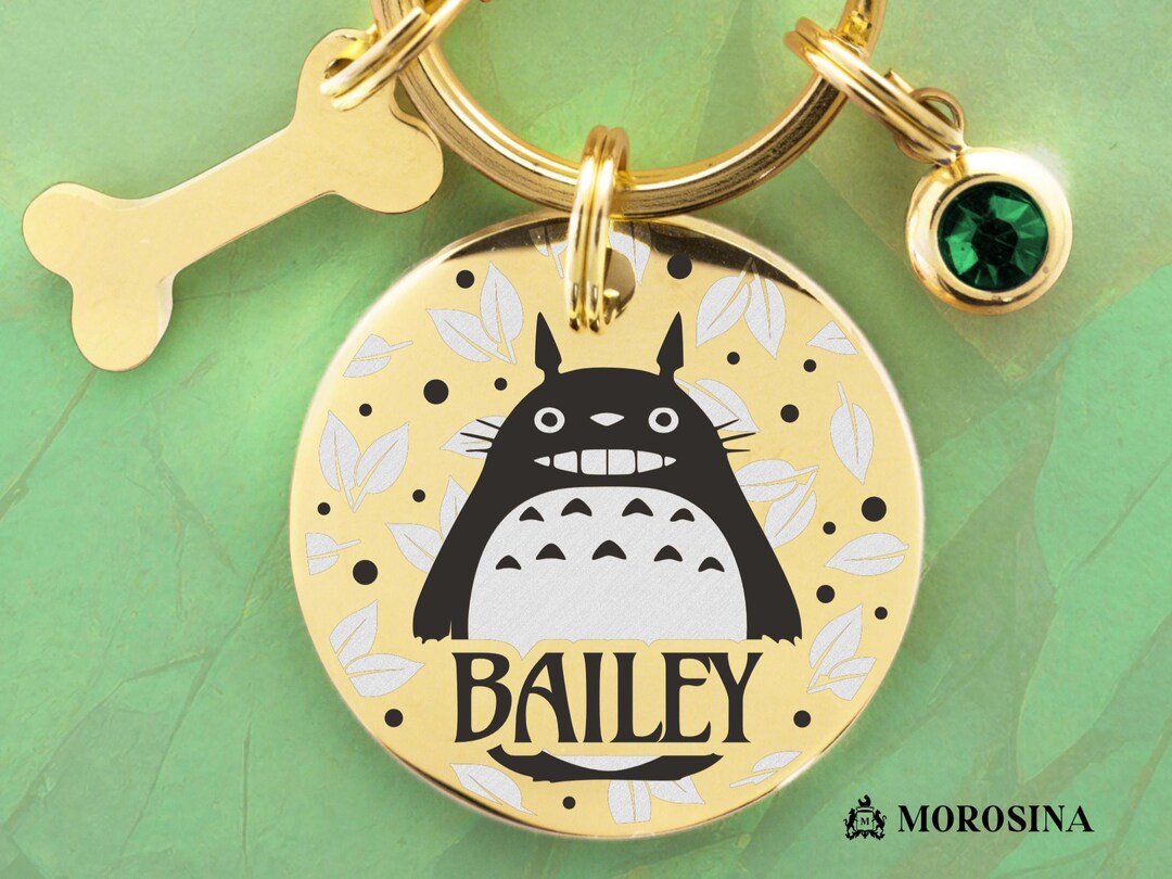 Custom Engraved ID Tag for Dog With Name in Spirit Forest Design ...
