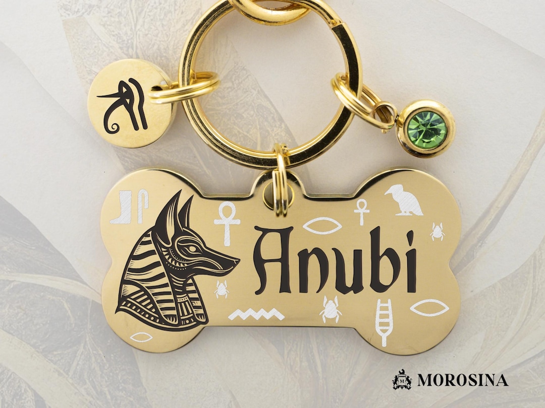 Bone Dog Tag Anubi Dog Name - Anubi Dog Tag - Dog Id Tag - Custom Dog ...