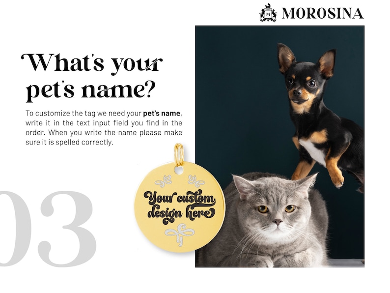 Custom Engraved Design for Dog and Cat Tag. Collar Dog Tag - Etsy