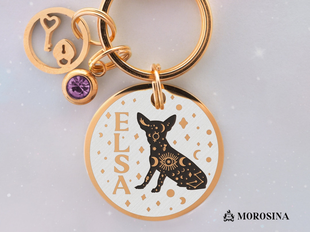 Personalized Dog Tag Engraved With Name and an Chihuahua Silhouette in ...
