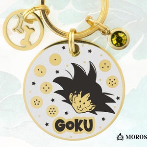 Custom Engraved ID Tag for Dog With Name in Anime Design. Luxury Dog ...