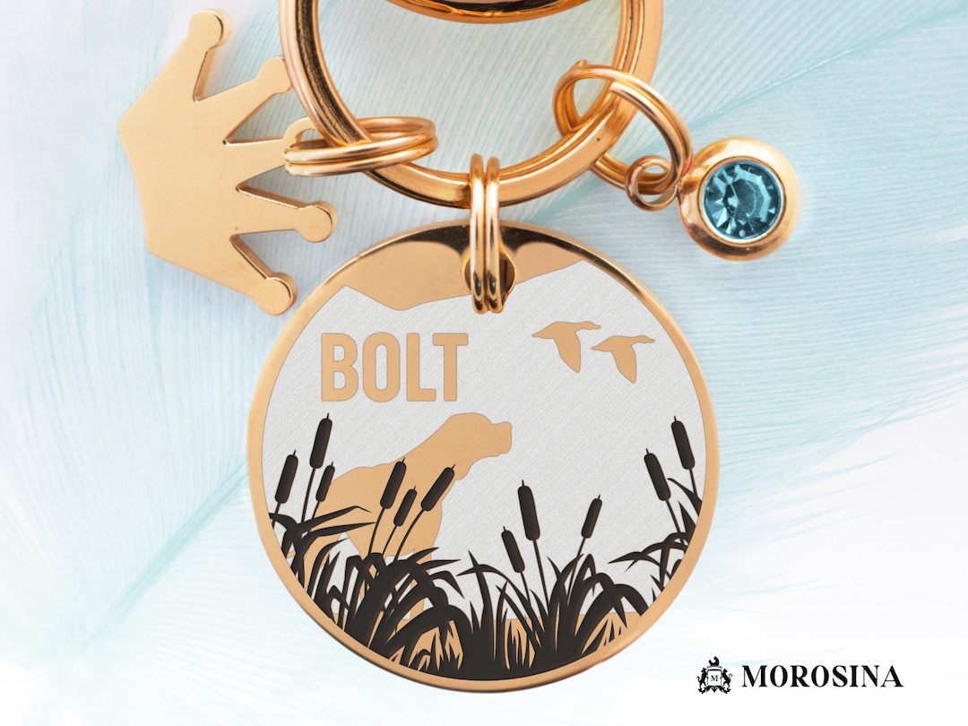 Custom Tag for Dog Engraved With Name and English Pointer Hunting Ducks ...