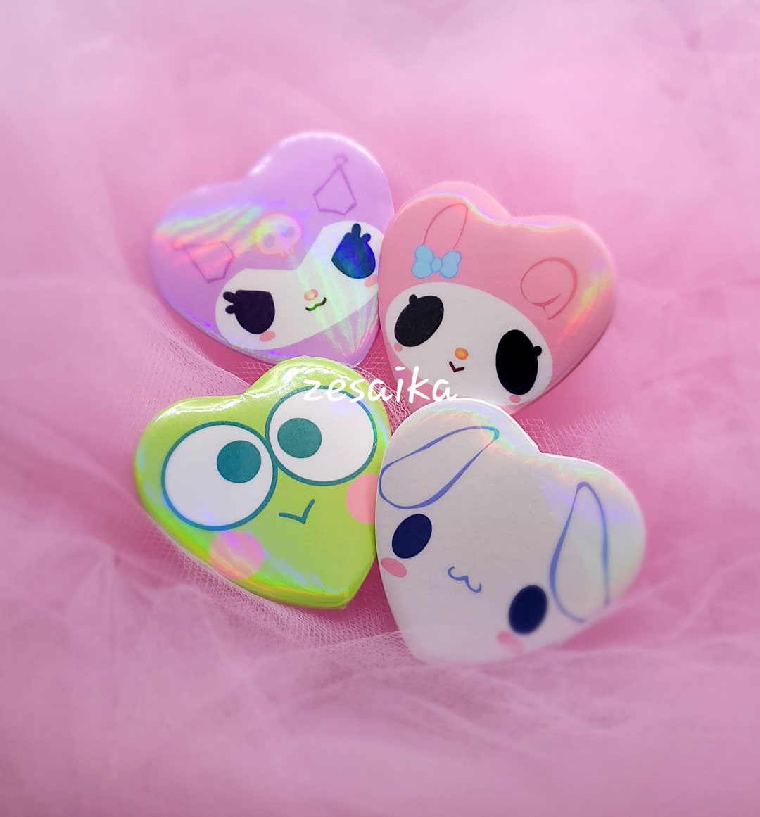 Heart Pin Buttons Vol. 1 - Etsy