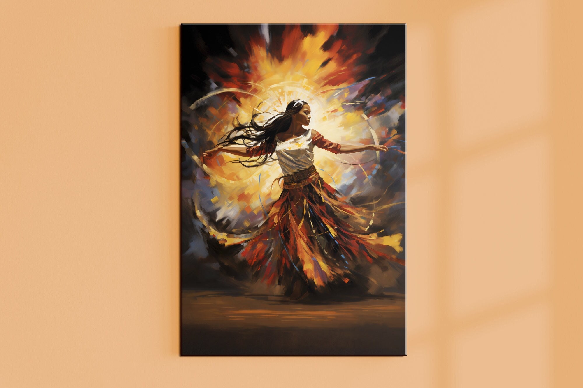 American Indian Wall Art Canvas Native American Dance Native Indigenous ...