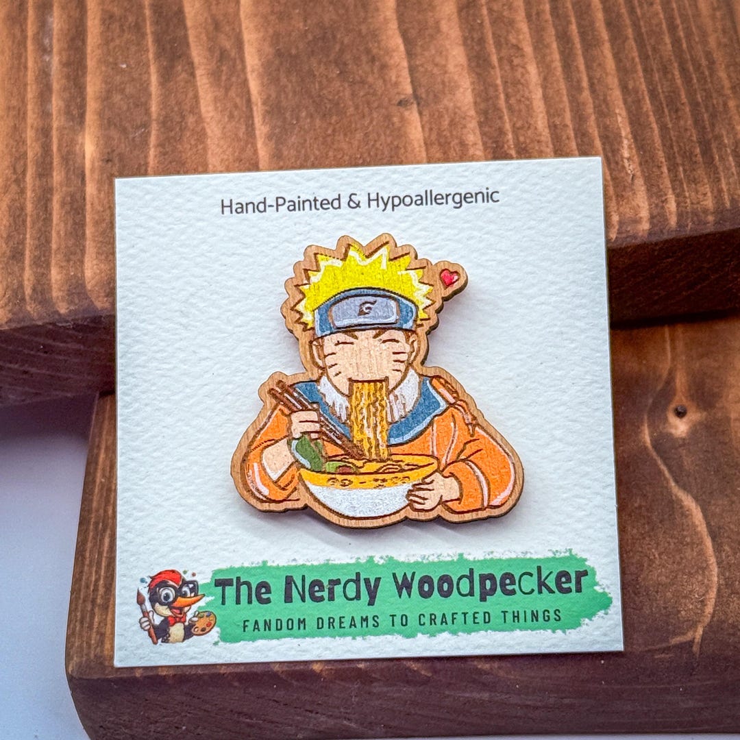 NARUTO Wood Pin — Hand-painted | Fandom Flair | Backpack Pin | Jacket ...