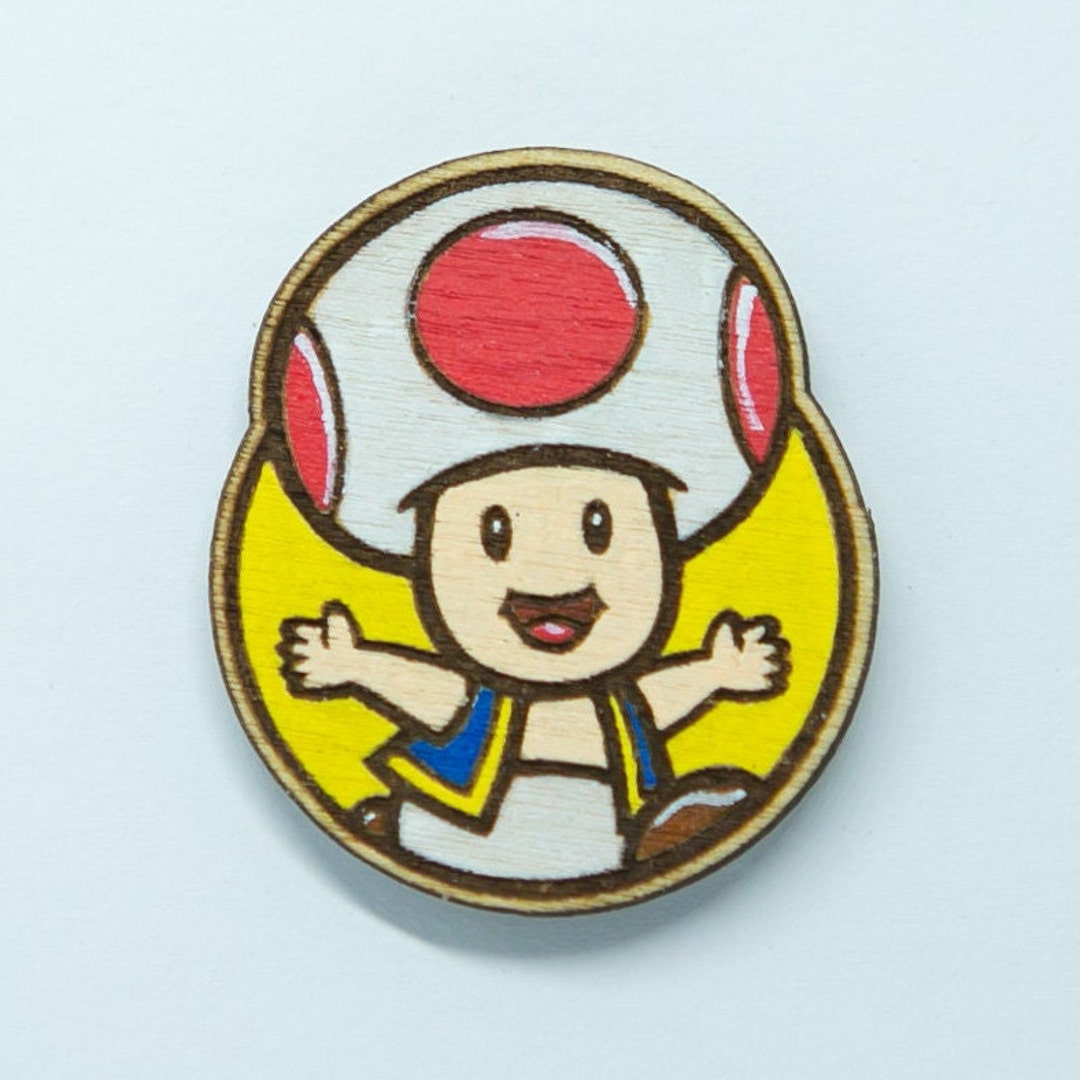 SUPER BROS Pin | Toad Fans | Wood Pin | Backpack Pins | Collector Pins ...