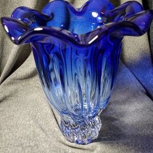 Blue and Clear Shannon Crystal Vase - Etsy