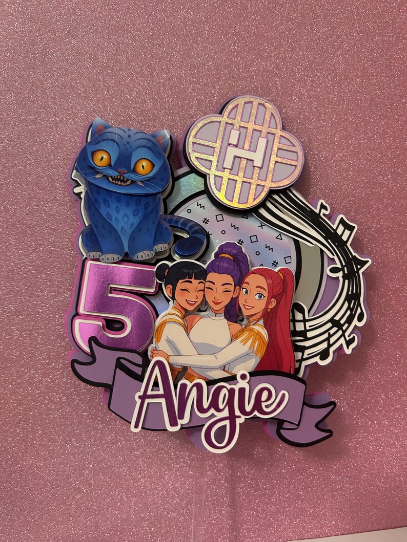 K-pop Demon Hunter Cake Topper, Personalized Birthday Party Decor - Etsy UK