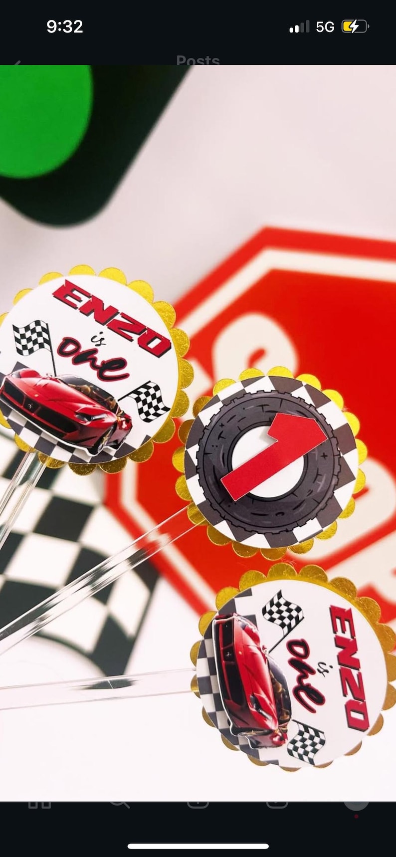 Personalized Ferrari Cake Topper: Racing Car Birthday Party - Etsy