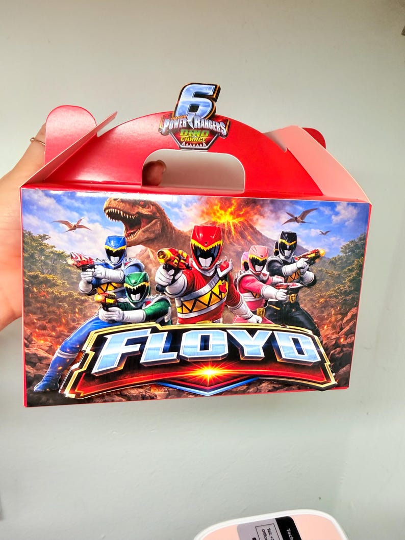 Ranger Dino Custom Favor Boxes - Etsy
