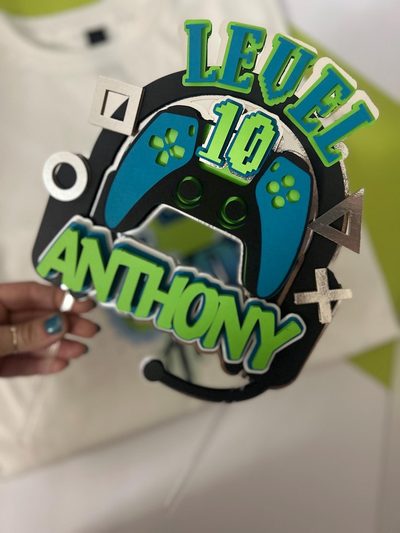 Gamer Cake Topper: Game on Birthday Party - Etsy