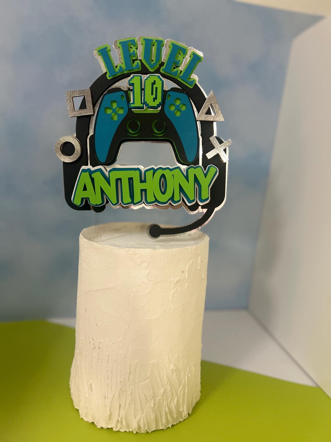 Gamer Cake Topper: Game on Birthday Party - Etsy