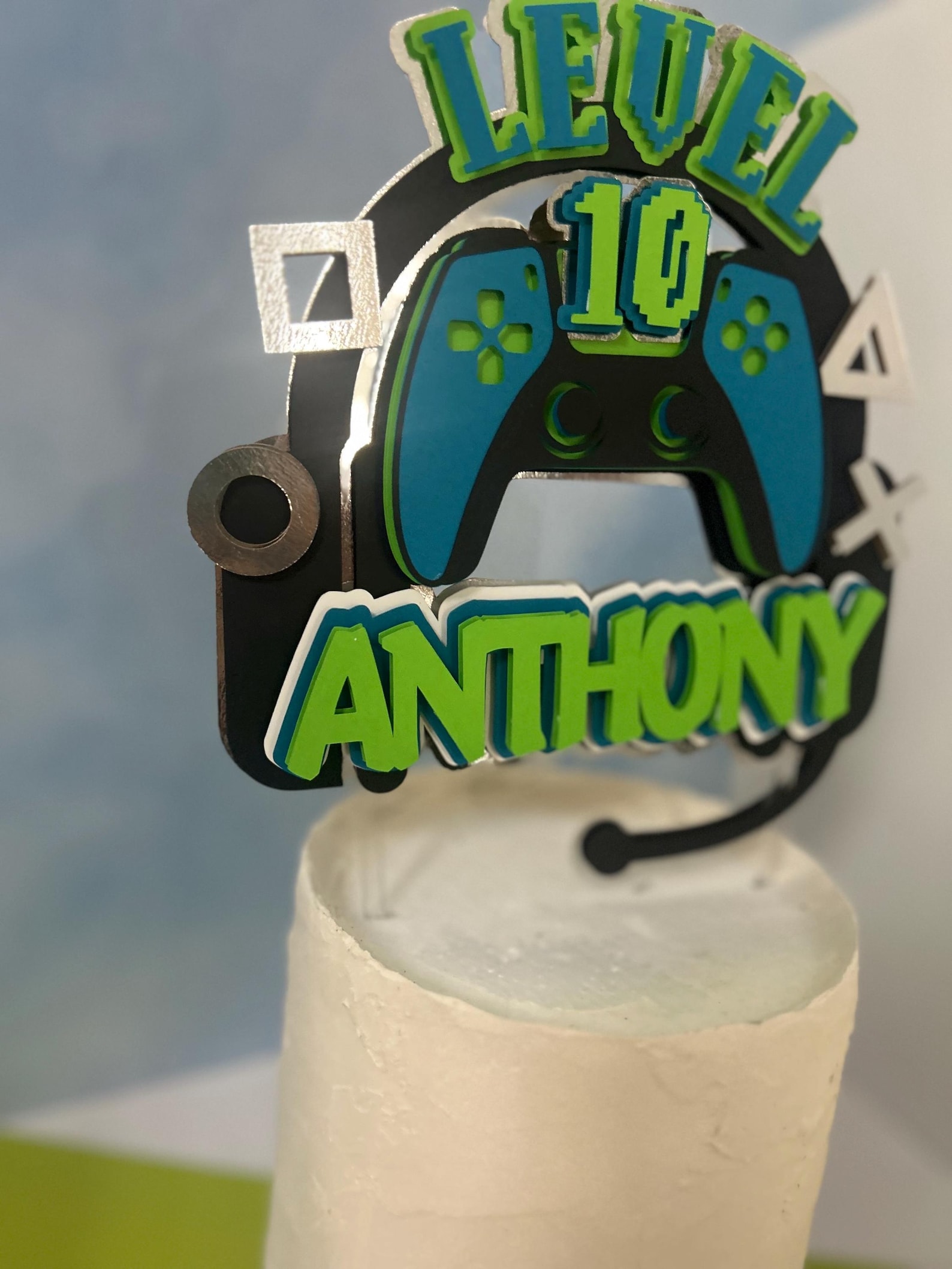 Gamer Cake Topper: Game on Birthday Party - Etsy
