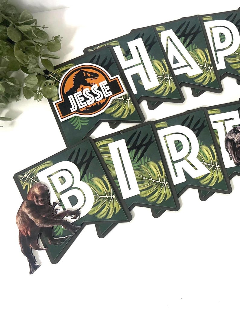 Jurassic World Rebirth: Happy Birthday Banner - Etsy