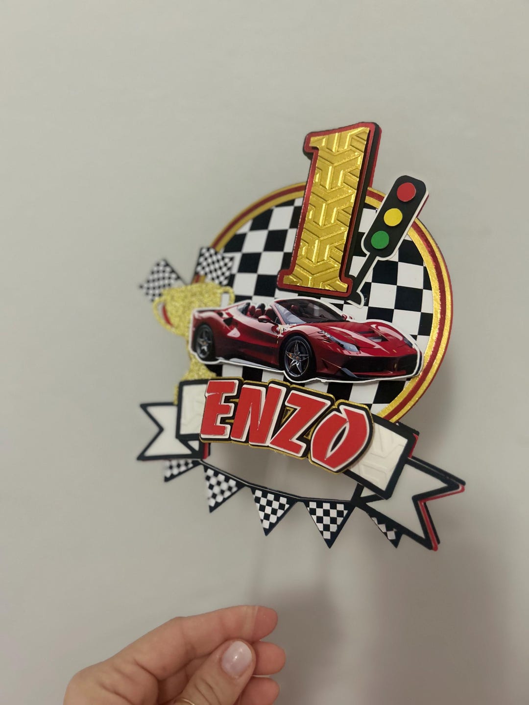 Personalized Ferrari Cake Topper: Racing Car Birthday Party - Etsy