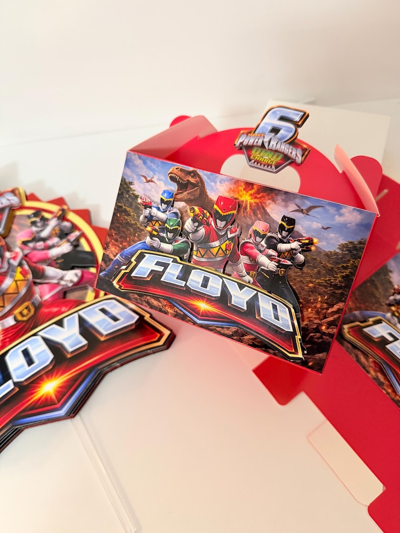 Ranger Dino Custom Favor Boxes - Etsy