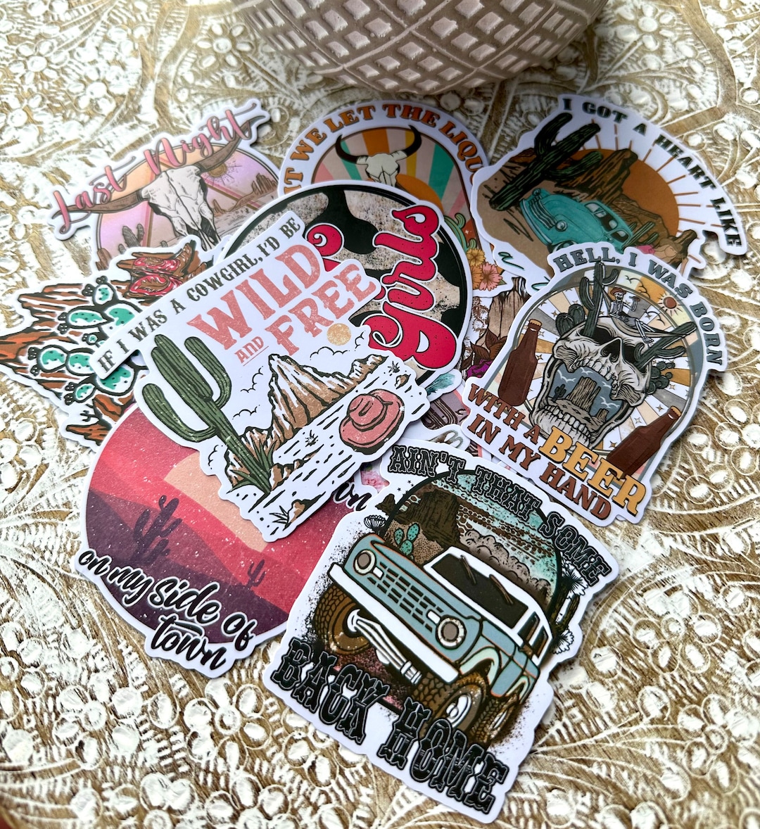Western Sticker Bundle (16 Total) Morgan Wallen,lainey Wilson - Etsy