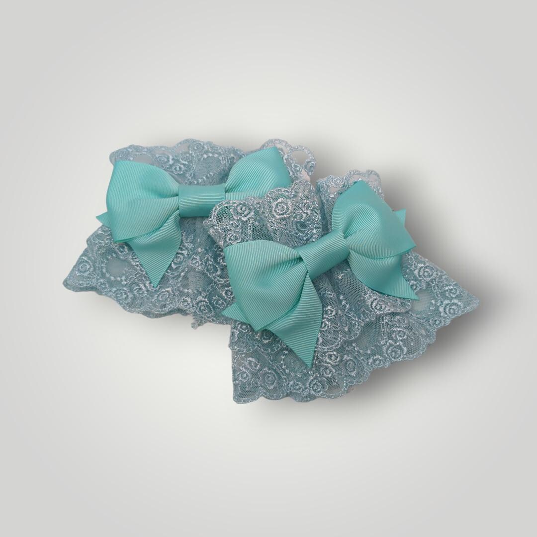 Mint Heart and Flower Lace Wrist Cuffs - Etsy