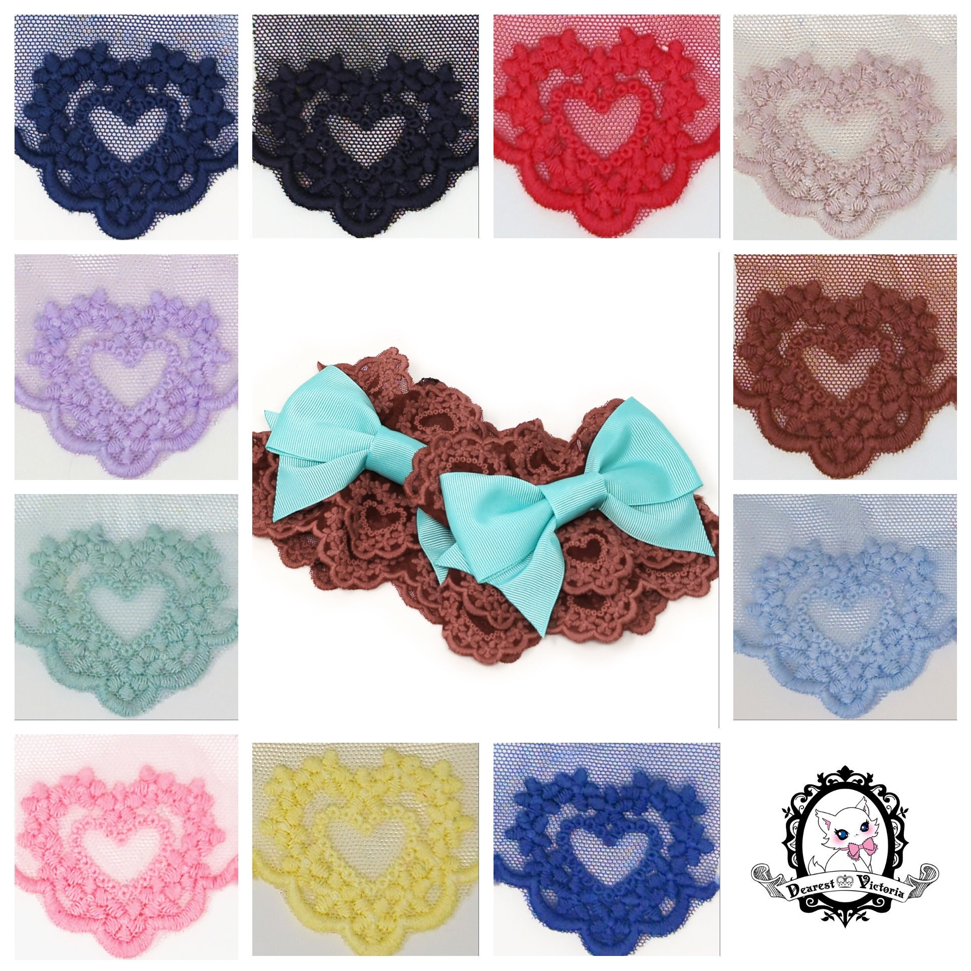 Custom Dyed Lace Wrist Cuffs Your Choice of Lace and Bows - Etsy