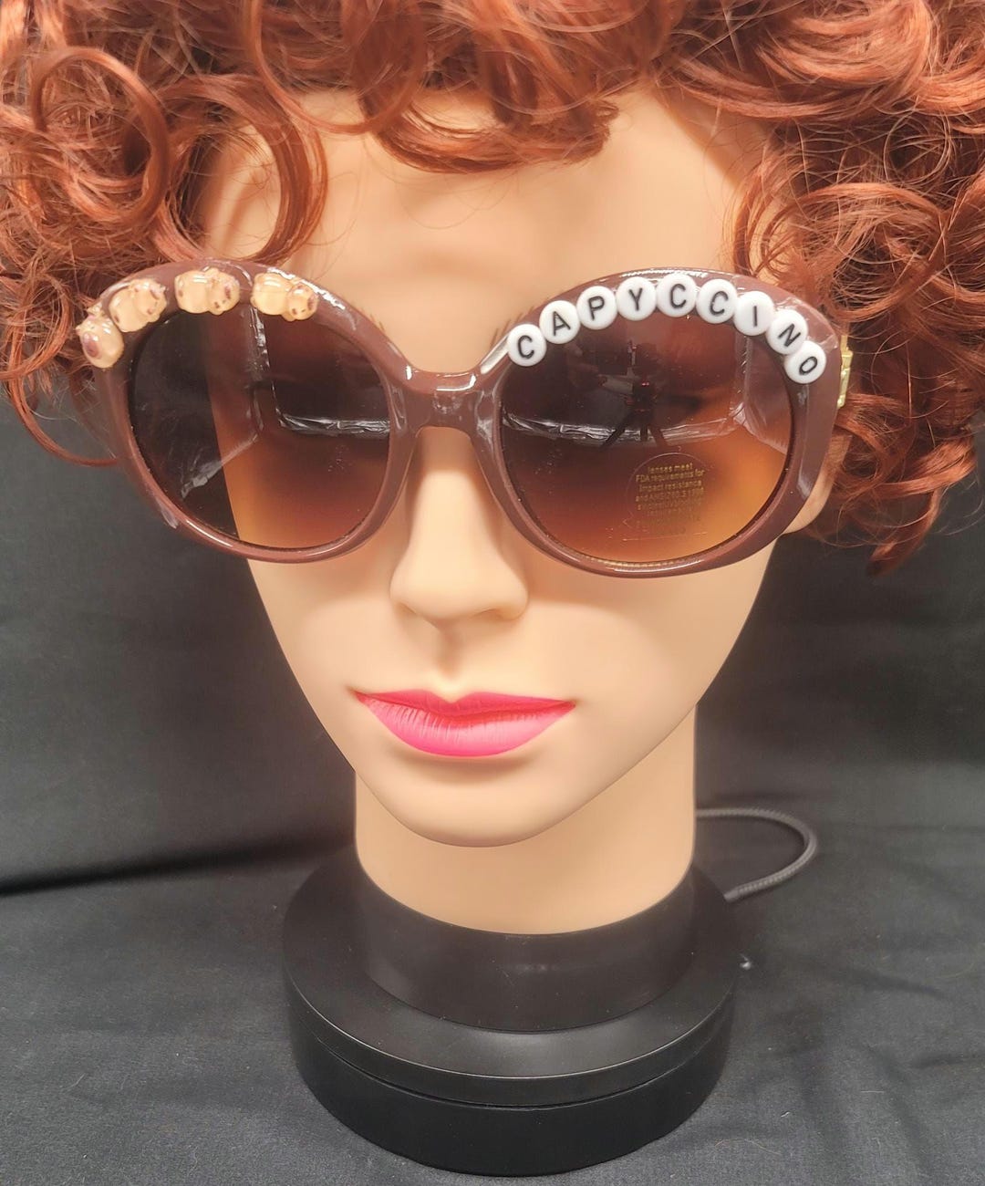 Capyccino Sunglasses: Retro Brown Frames With Capybara Charms - Etsy