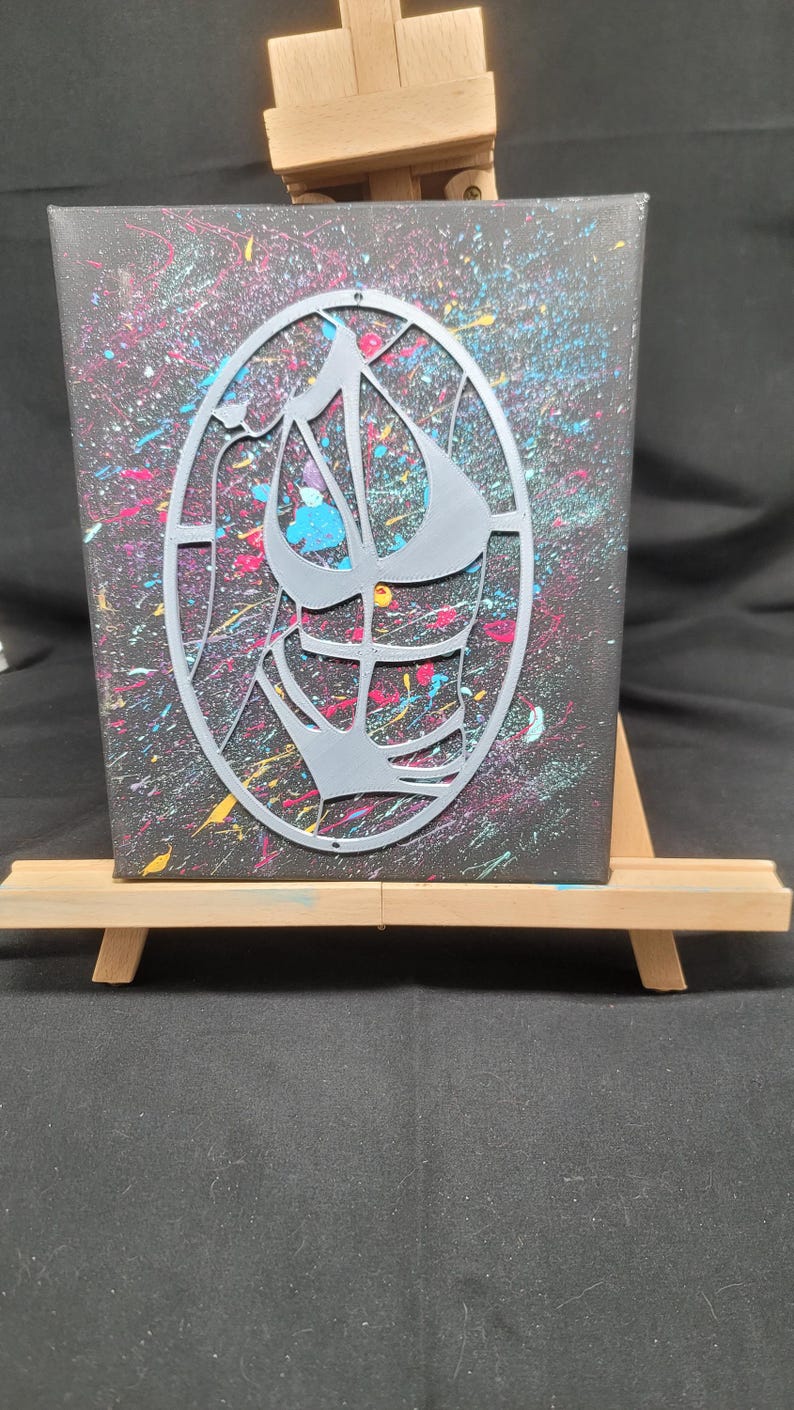 Neon Synapse Art: 3D Printed & Hand-painted Canvas - Etsy