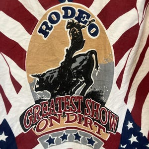 Vintage Rodeo Cowboy Western Men’s Medium Short Sleeve Glow in the Dark ...