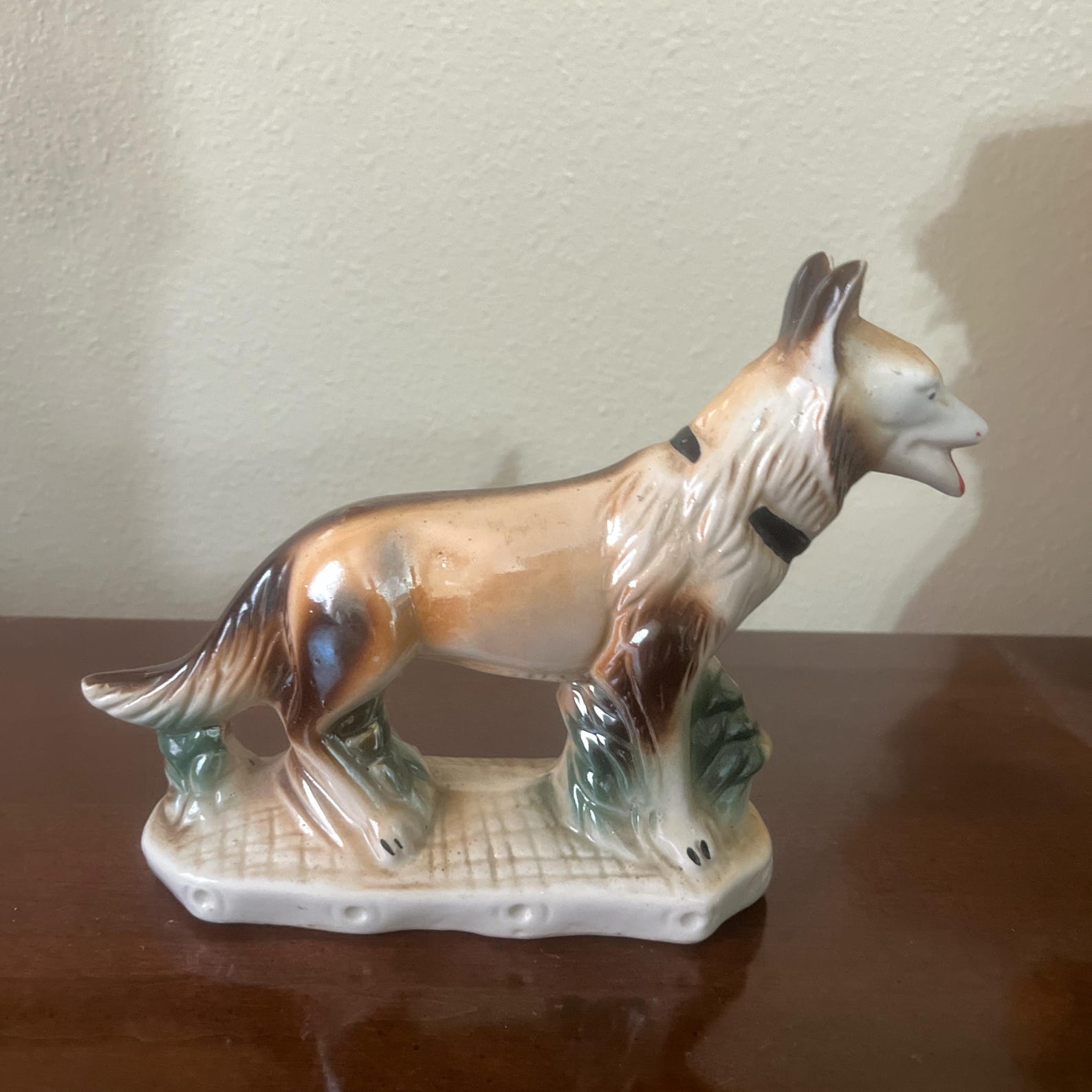 Vintage German Shepherd Figurine Ceramic Dog Handcrafted in Brazil - Etsy