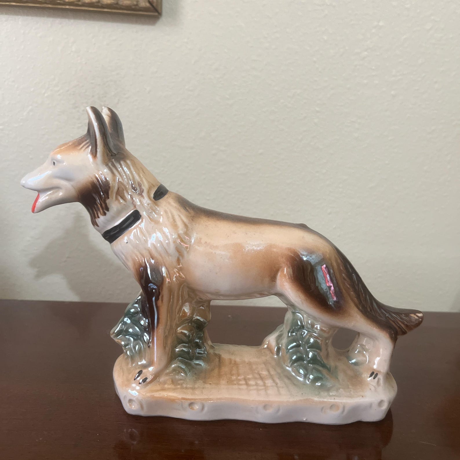 Vintage German Shepherd Figurine Ceramic Dog Handcrafted in Brazil - Etsy