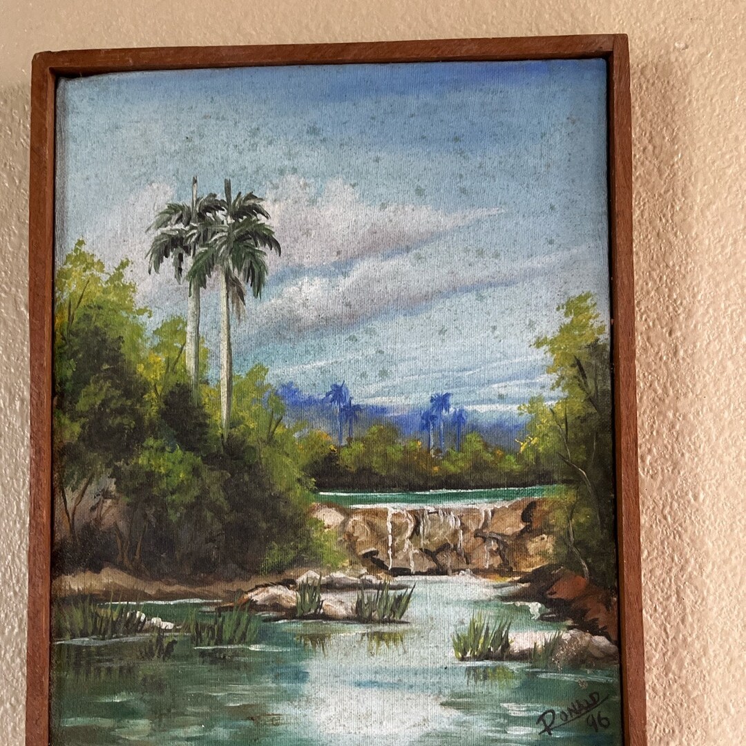 Vintage Lake Scene Painting Signed by Artist! - Etsy