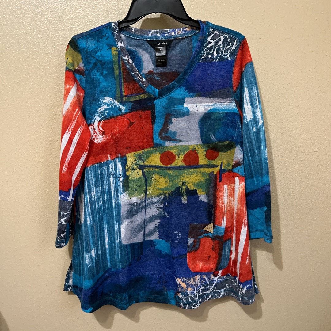 Ali Miles Womens Medium Tunic Top - Etsy
